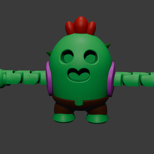 Free STL file Brawl Stars - Flexy Spike / Spike NEW YEAR SCIN Spike ...