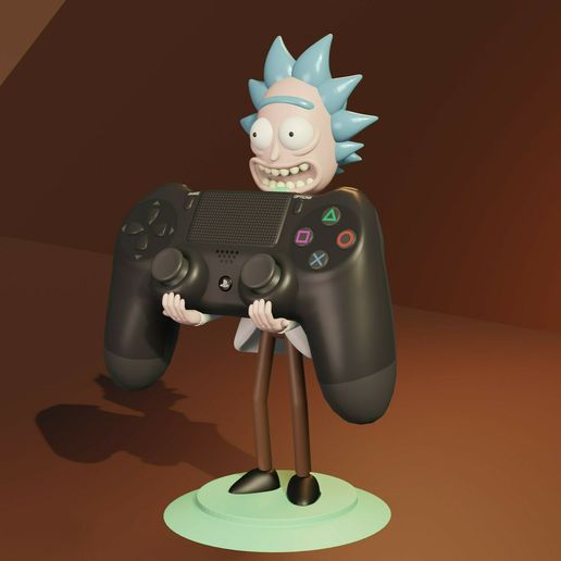 🎛️ Rick Controller Holder - Multiparts +3MF・ STL File for 3D printing・Cults