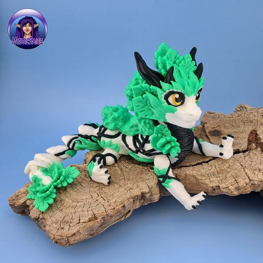 👶 Baby Forest Dragon - Articulated Dragon・ 3D File for 3D printing・Cults