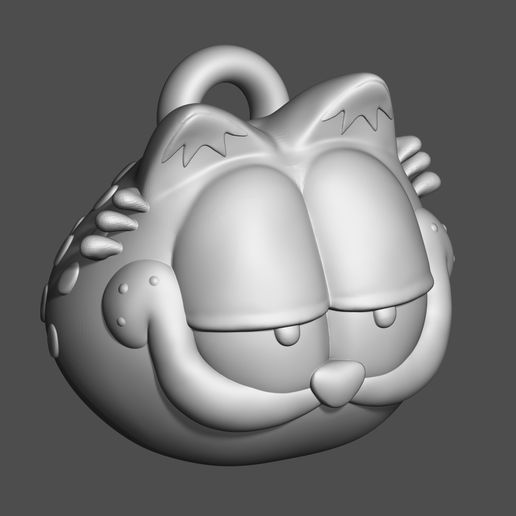 🗝️ Garfield Keychain・ STL File for 3D printing・Cults