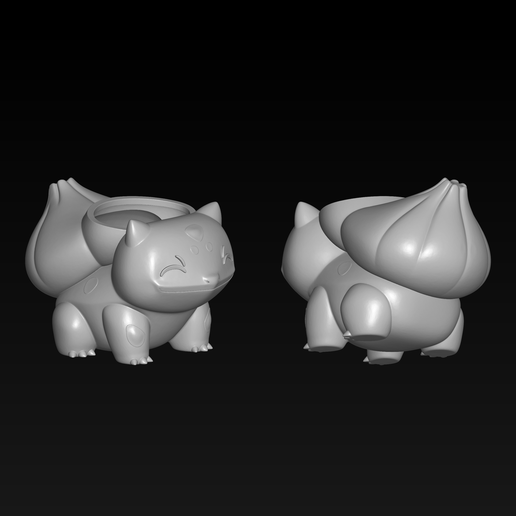 🐉 BULBASAUR POKEMON PLANTER・ STL File for 3D printing・Cults