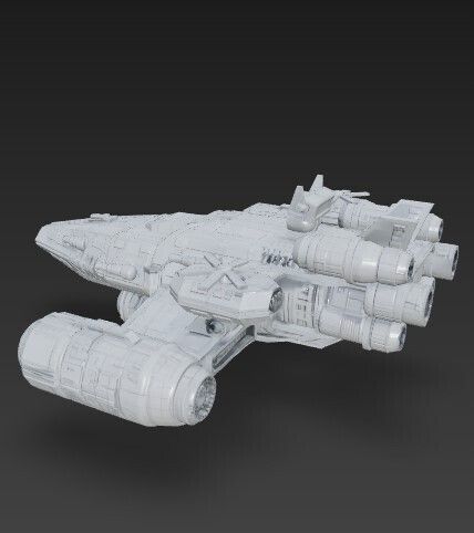 🦸 3D Printable Armada “Bowbreaker” Corvette – Compact Starship of Speed ...