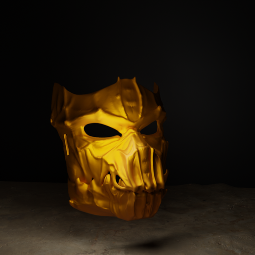 STL file Dark Costume Face Mask - Epic Skull Face Mask 3D print model 💀 ...