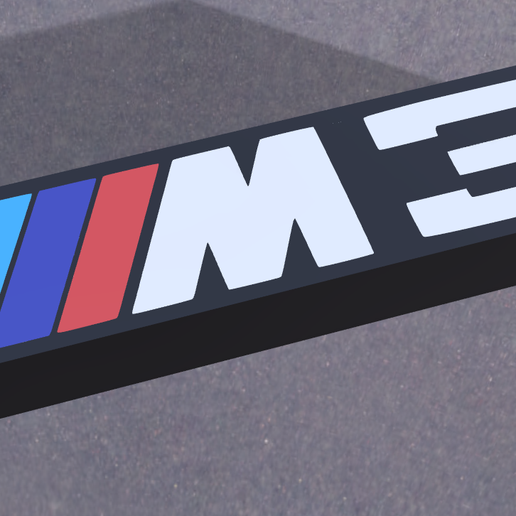 📦 LIGHT BOX LOGO BMW M3・ STL File for 3D printing・Cults