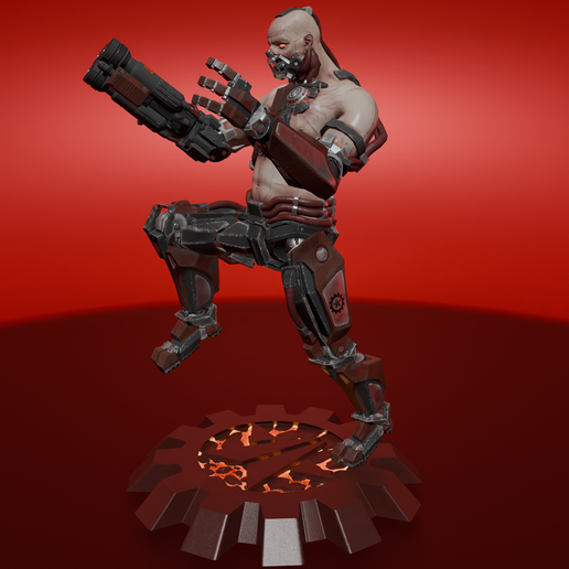 🪖 Radical Cyborg Kicking - Automaton- Helldivers 2・ 3D File for 3D ...