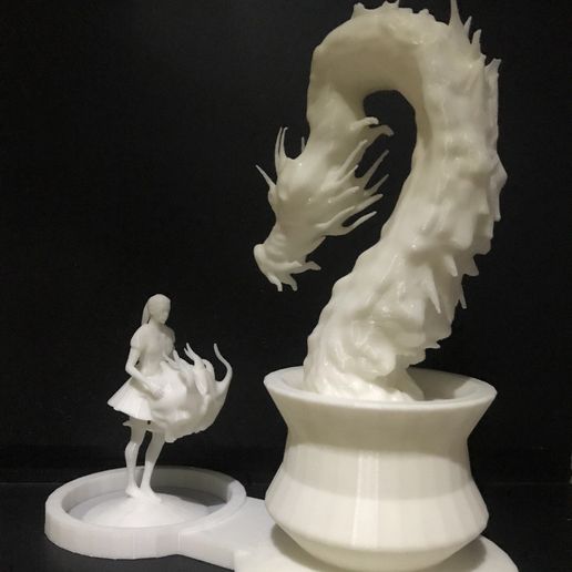 STL file Dragon and maiden 🐉 (GCODE)・3D print design to download・Cults