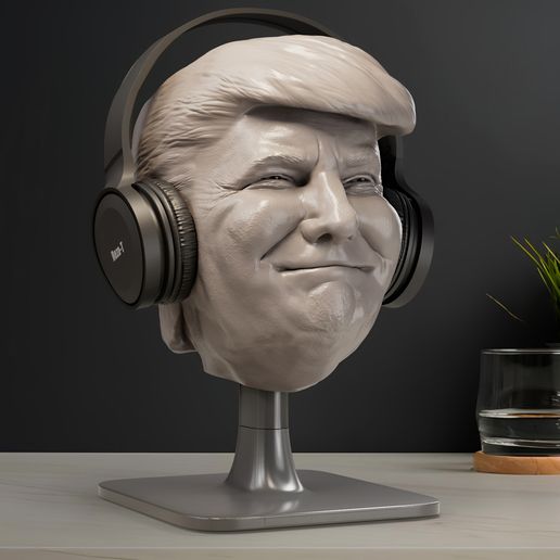 🎧 Donald Trump Headphone Stand・ STL File for 3D printing・Cults