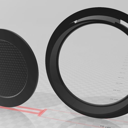 🪪 Tron ID DIsk Back Holder・ STL File for 3D printing・Cults