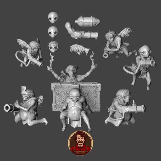 🗡️ Iron Sultanate - Homunculus Set (+Bits)・ STL File for 3D printing・Cults