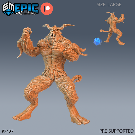 arquivo 3D Big Foot Yeti Roar ‧ DnD Miniature ‧ Tabletop Miniatures ...