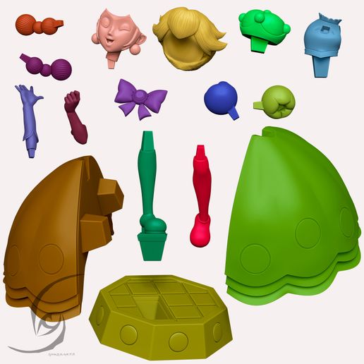 👸 Peachette and Toadette・ 3D File for 3D printing・Cults