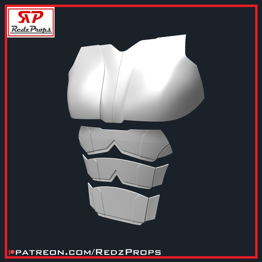 👾 Daredevil Born Again Chest Plates Cosplay Prop・ 3D File for 3D ...