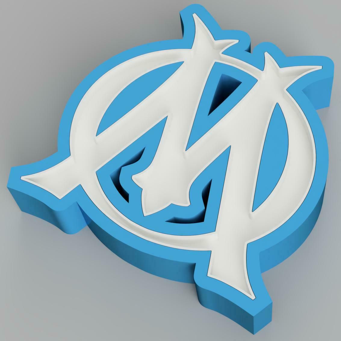 Download file NAMELED OLYMPIQUE DE MARSEILLE - LOGO LED LAMP • 3D printer template ・ Cults