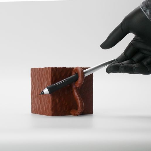 🐒 Default Cube meets Suzanne, a Pixel Monkey Storage Box with Pen Tail ...