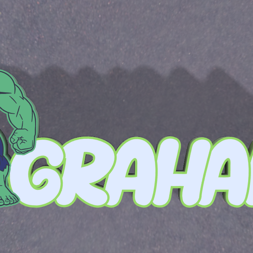 🔦 HULK LAMP GRAHAM NAME・ STL File for 3D printing・Cults