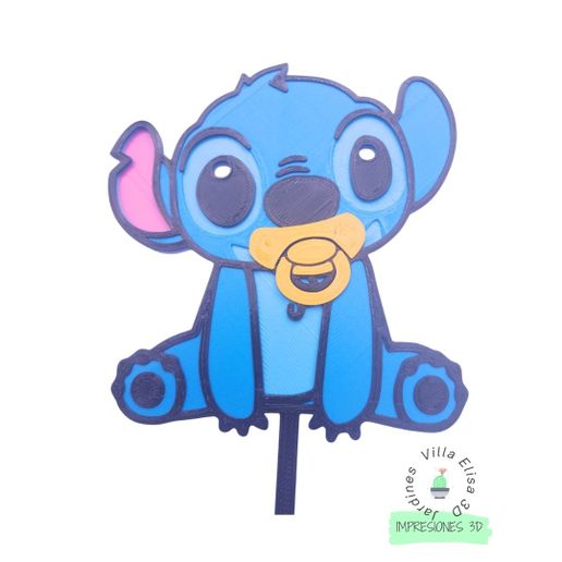 👶 Stitch Baby Cake Topper・ STL File for 3D printing・Cults