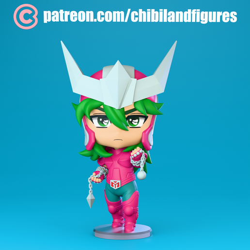 STL file Andromeda Shun Chibi - Saint Seiya Fanart 🎨 ・3D printable ...