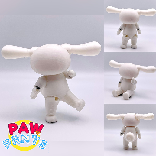 3D file BJD DOLL Articulated Floppy Ear Puppy Bunny Dog Rabbit Doll ...