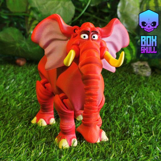 🐘 TANTOR Tarzan's elephant - FLEXI - ARTICULATED FIGURE, PRINT-IN-PLACE ...