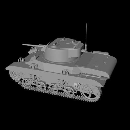 🪖 Digital model of the US M22 Locust tank・ OBJ File for 3D printing・Cults