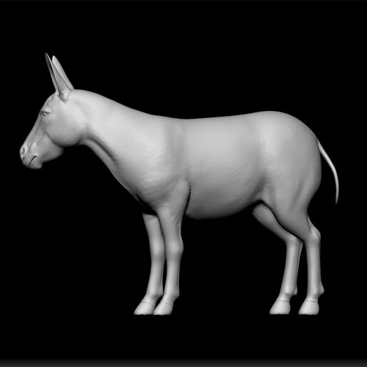 STL file Donkey 3D Model - Farm Animal STL - Beast of Burden - Donkey ...