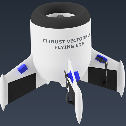 💭 Thrust Vectored Flying Ducted Fan (STEP files included for assembling ...