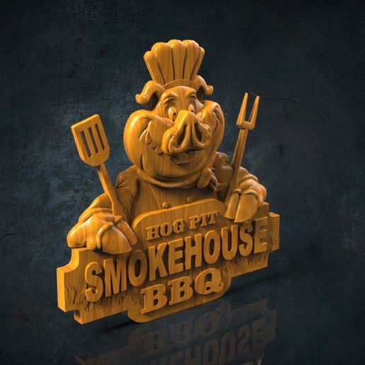 📁 BBQ 3D STL Model for CNC Router, Artcam, Vetric, Engraver, Relief ...