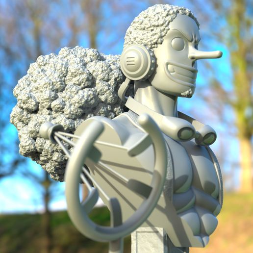👤 USOPP BUST - 3D PRINTABLE FIGURE・ STL File for ・Cults