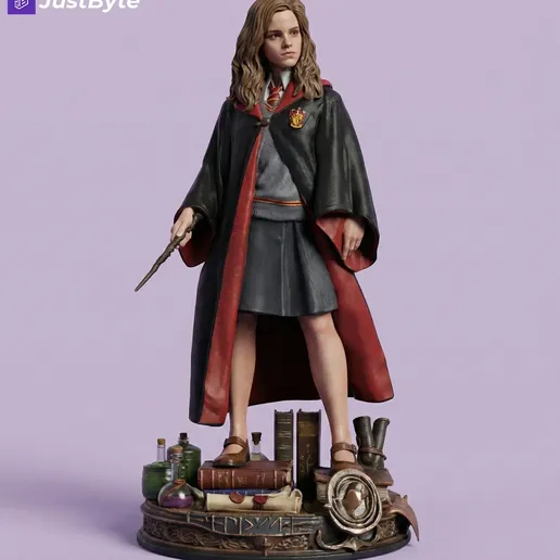 🪄 Hermione Granger – Harry Potter 3D Printable STL Model with Display ...