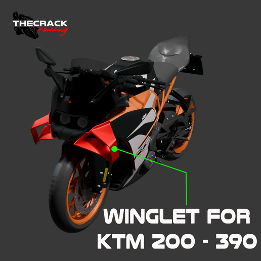 🪶 Winglet / Spoiler / aleron for KTM RC 200-390 MotoGP RC16, RC8C, Same ...