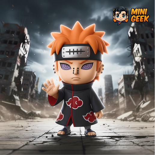 🤓 Mini Geek : Pain Akatsuki Chibi・Fichier STL pour Impression 3D・Cults