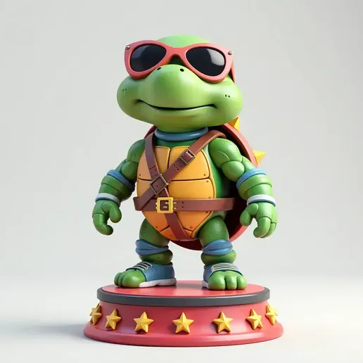 STL file Galactic Rocker Turtle 🐢 ・3D print object to download・Cults