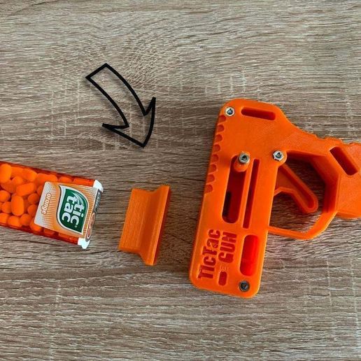🔫 Tic Tac Gun Adapter for smaller Tic Tac boxes・Free STL File for ・Cults