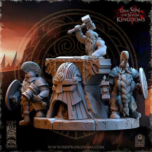 🌩️ Dwarven Kingdoms Thunder Forge・ 3D File for 3D printing・Cults