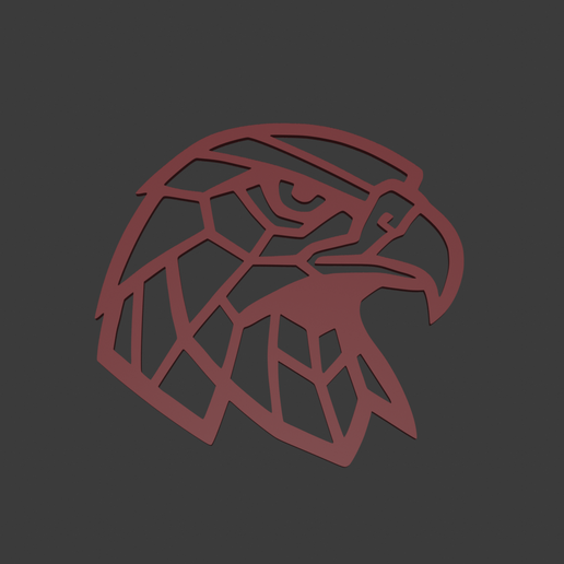 🦅 Cyber Hawk Wall Art – 3D Printable Decor・ 3D File for 3D printing・Cults