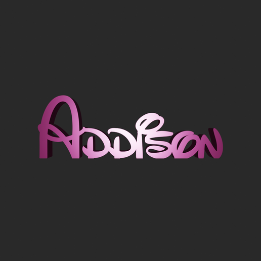 STL file Custom Name "Addison" - Disney Style | STL for 3D Printing ...