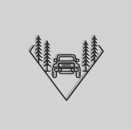 STL file Jeep Adventurer Decoration - 2D Art 🎨 ・3D printable model to ...