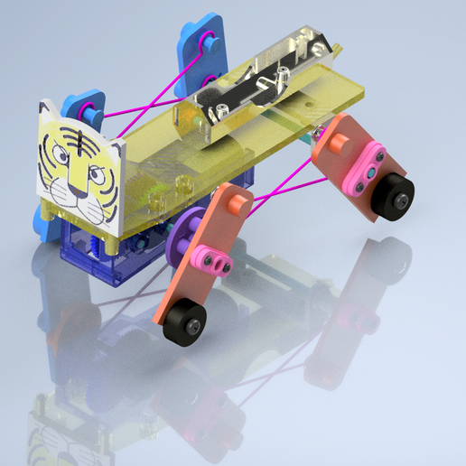 🐅 Tamiya Mechanical Tiger (Four Legged Walking Type) INVENTOR (ALL ...