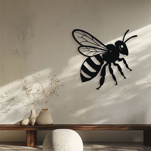 🍯 Honey Bee Wall Decor Art・ 3D File for 3D printing and CNC machining ...