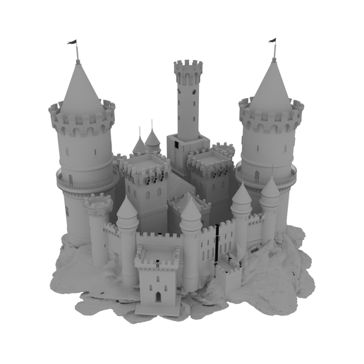 STL file 14th-century fortified castle: 3D modeling of a medieval ...