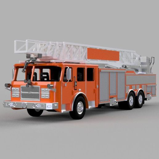 🌀 2025 E-One Cyclone Ladder Truck・ 3D File for 3D printing・Cults
