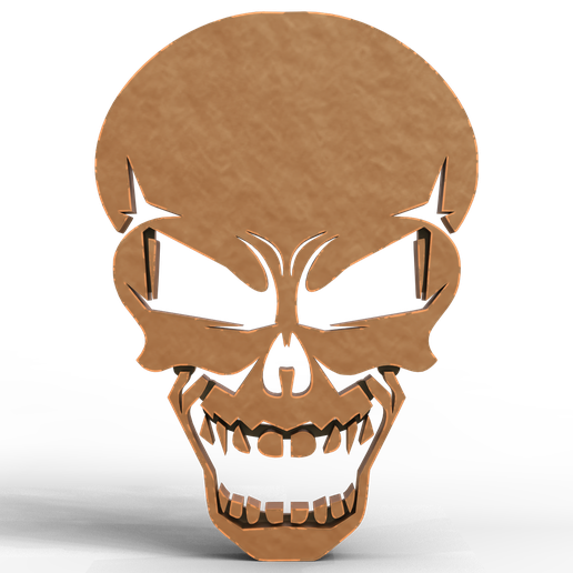 3D file 3D Model STL File for CNC Router Laser & 3D Printer 4236 Skull ...