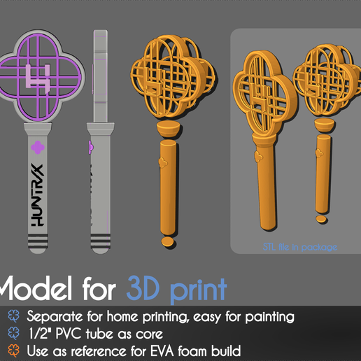 👾 The huntrix Light stick wand prop - Kpop Demon Hunters | Inspire ...