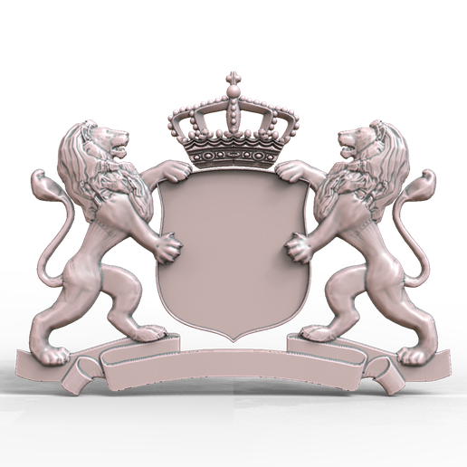 3D file 3D Model STL File for CNC Router Laser & 3D Printer Lions Crown ...