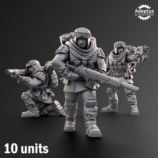 💂 Squad. Khaleeth Regiment. Imperial Guard・ 3D File for ・Cults