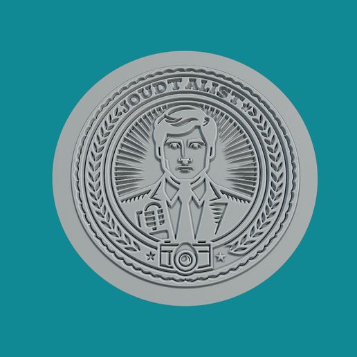 3D file Journalist Medallion Journalist 3d Print Model 🩺 ・3D printing ...