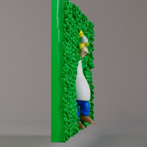 🪞 The Iconic Homer Bush Moment - Wall Decoration -・Free STL File for 3D ...