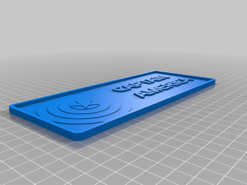Free STL file Captain America Name Plate・3D printer design to download ...
