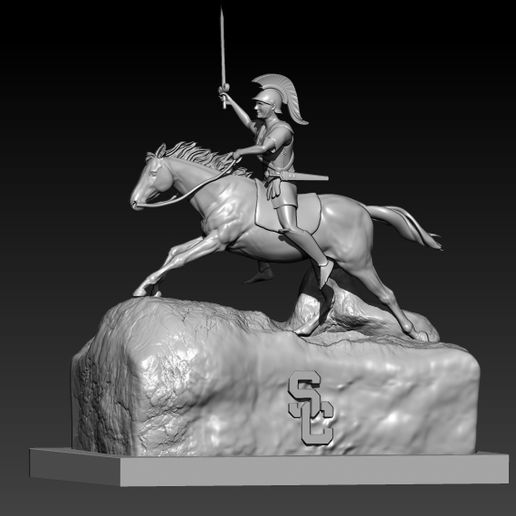 🏈 NCAA - USC Trojans football mascot statue - 3d Print・ STL File for ・Cults