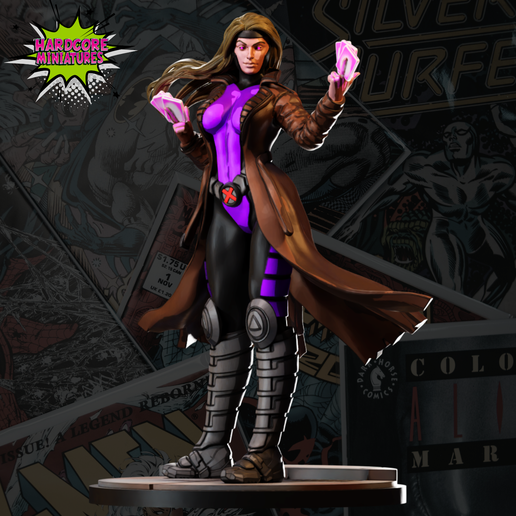 🎲 MARVEL CRISIS PROTOCOL GAMBIT PRESUPPORTED INCLUDED・ STL File for 3D ...